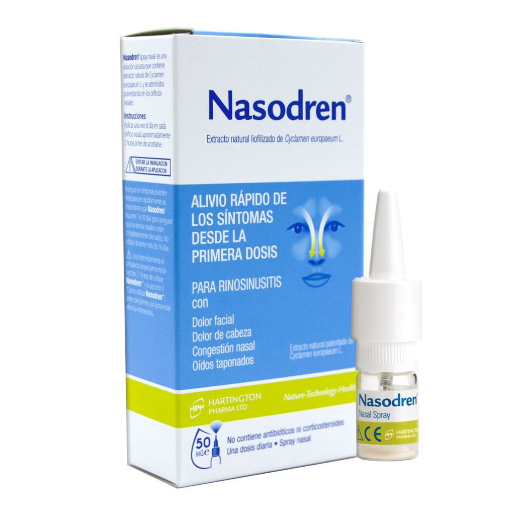 NASODREN® - Spray Nasal 100% Natural para la Sinusitis
